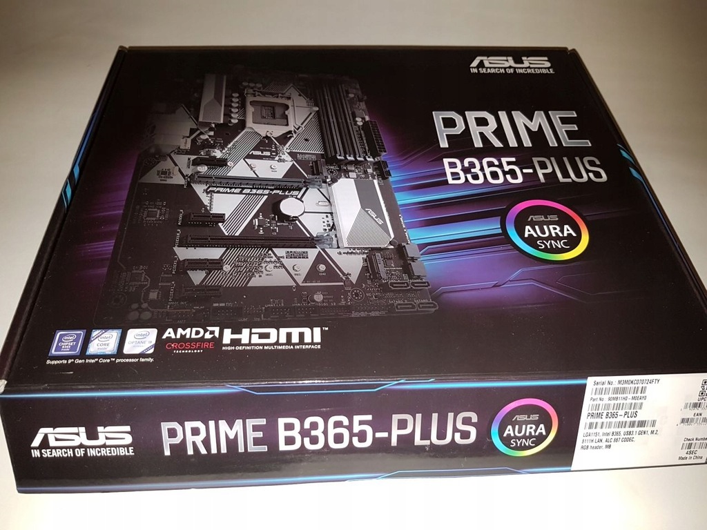 Płyta główna Asus PRIME B365-PLUS ATX + procesor ! - 13211885196 ...