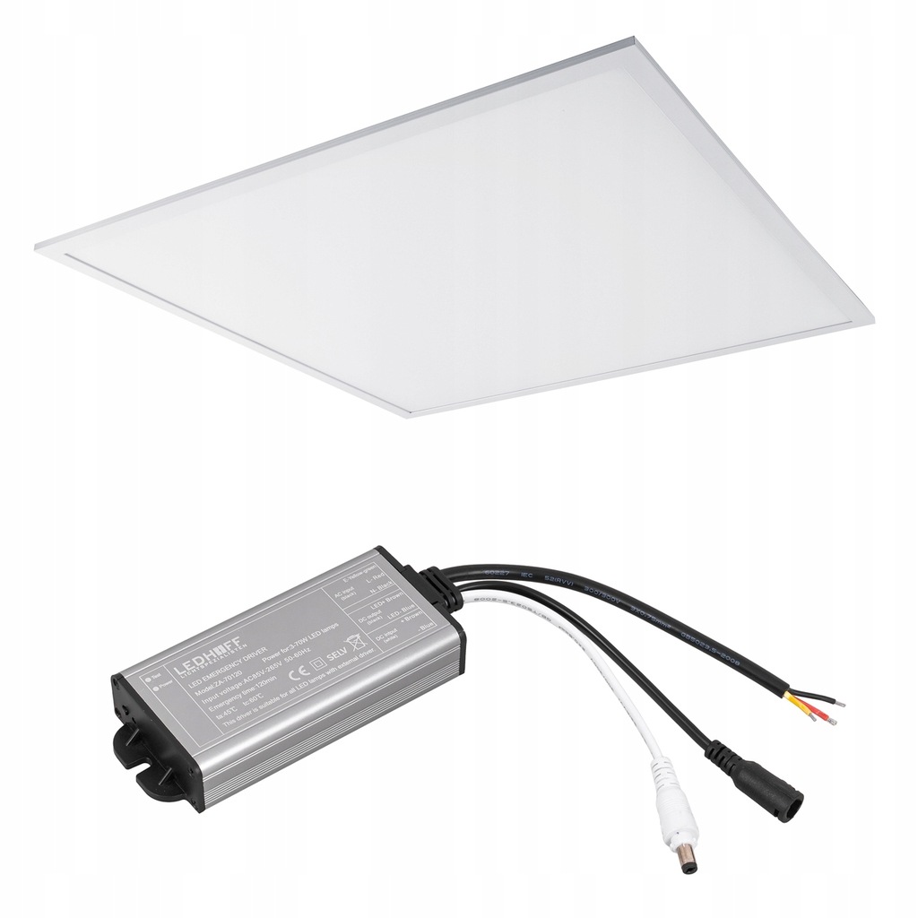 Panel LED z modułem awaryjnym 2h Lampa 60x60cm 40W - 13313305344 - oficjalne archiwum Allegro
