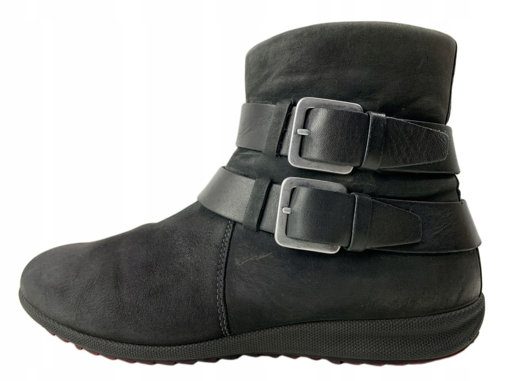 Skórzane botki Ecco. Rozmiar 38 - 12801288788 - oficjalne archiwum Allegro