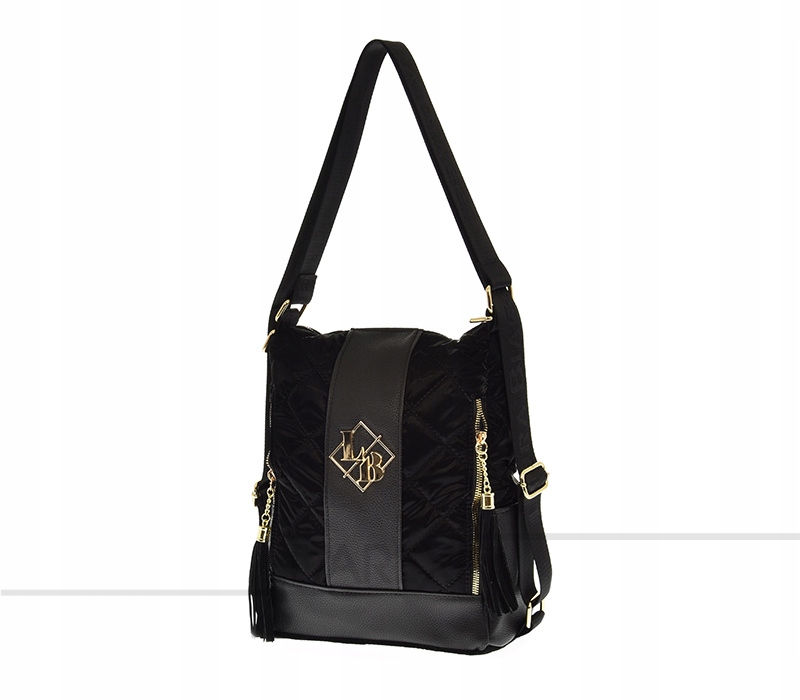 LAURA BIAGGI TOREBKA PLECAK WOREK black pikowana - 13016430481 - oficjalne archiwum Allegro