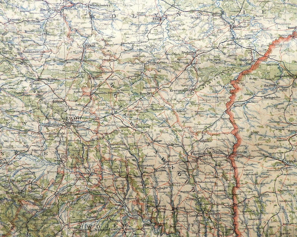 Rzeczpospolita Polska WIG 1934 mapa ścienna oryg. - 12847767791 ...