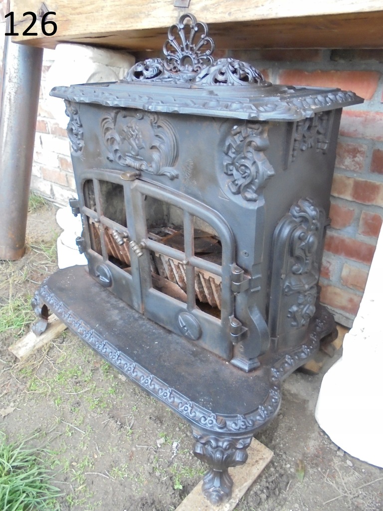 Stary Piec żeliwny Kominek Kuchnia Koza (126) - 8578046091 - oficjalne ...