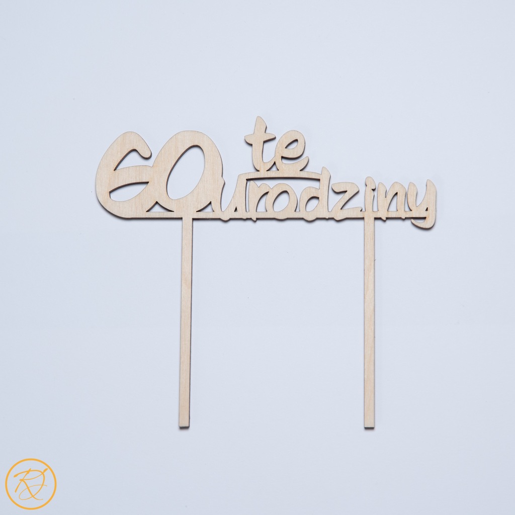 TOPPER CYFRA 60 60TE URODZINY OZDOBA TORT - 10863019988 - oficjalne archiwum Allegro