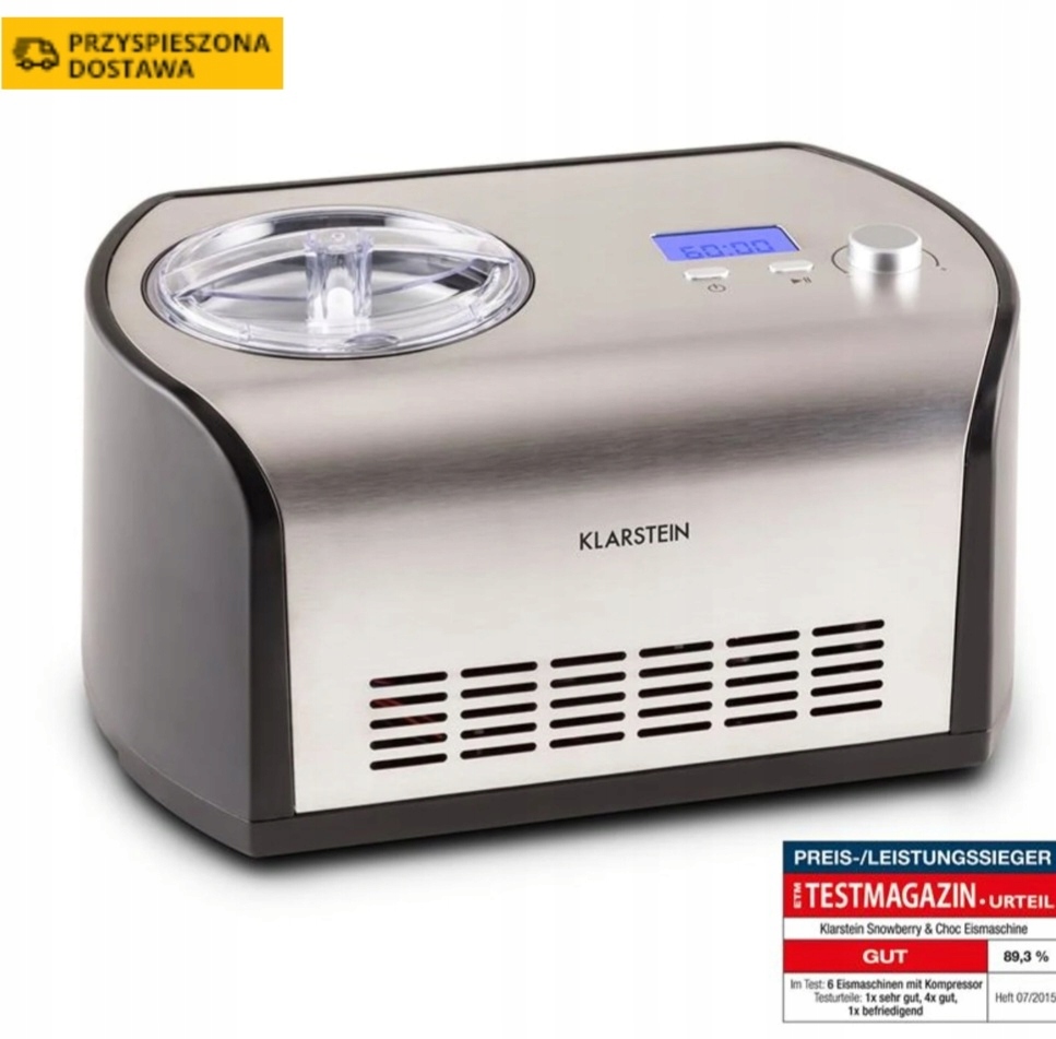 Maszyna do lodów Klarstein Snowberry & Choc - 12953896765 - oficjalne archiwum Allegro