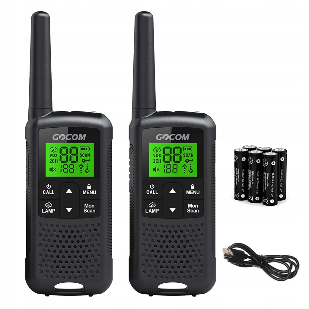 2x Krótkofalówka walkie talkie Łoki Toki 25KM USB - 12422052238 ...