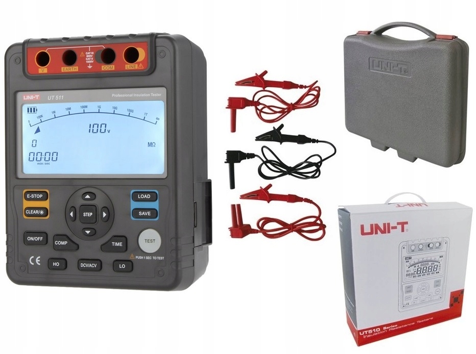 UNI-T UT511 MIERNIK REZYSTANCJI IZOLACJI MULTIMETR - 7840734179 - oficjalne archiwum Allegro