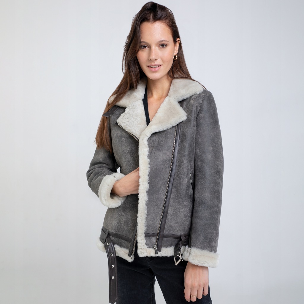 SKÓRZANY KOŻUCH PILOTKA DAMSKI RAMONESKA S/36 - 12519850332 - oficjalne ...