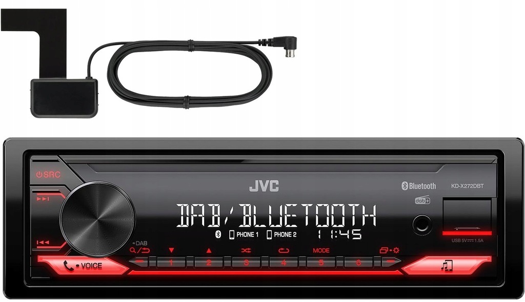 JVC KD-X272DBT Radio samochodowe BT + antena DAB - 10496124768 - oficjalne archiwum Allegro