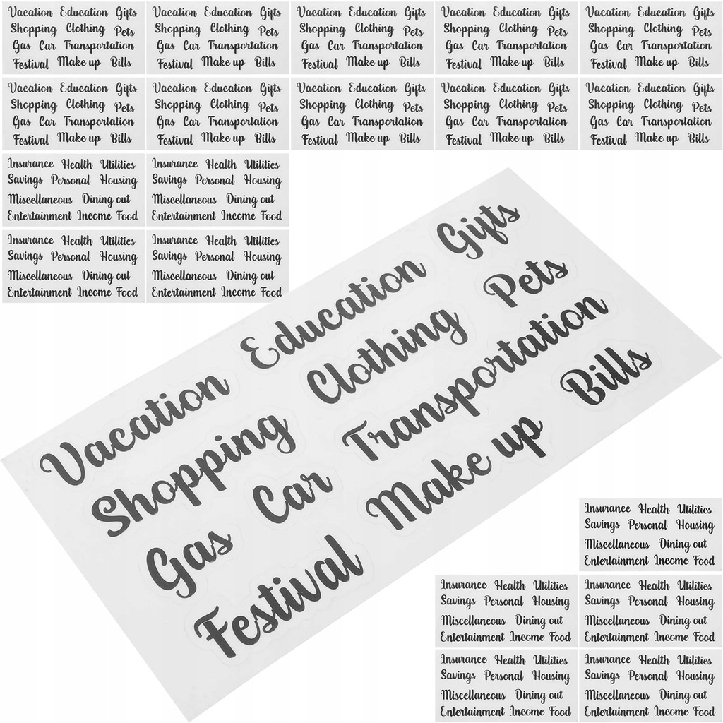 Stickers Budget Binder Labels Money 10 Sets - 13930622574 - oficjalne ...