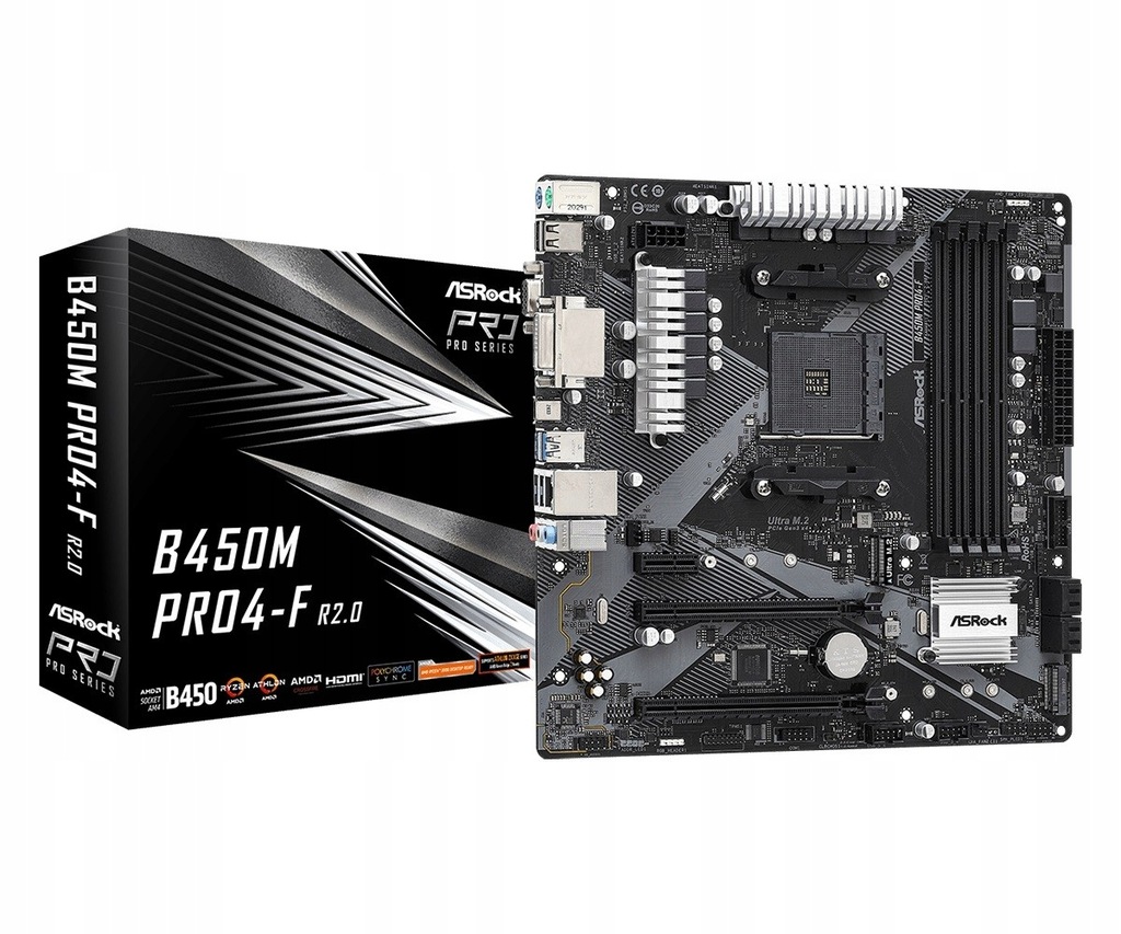 Płyta główna ASRock B450M PRO4-F R2.0 Micro ATX - 11968343958 ...