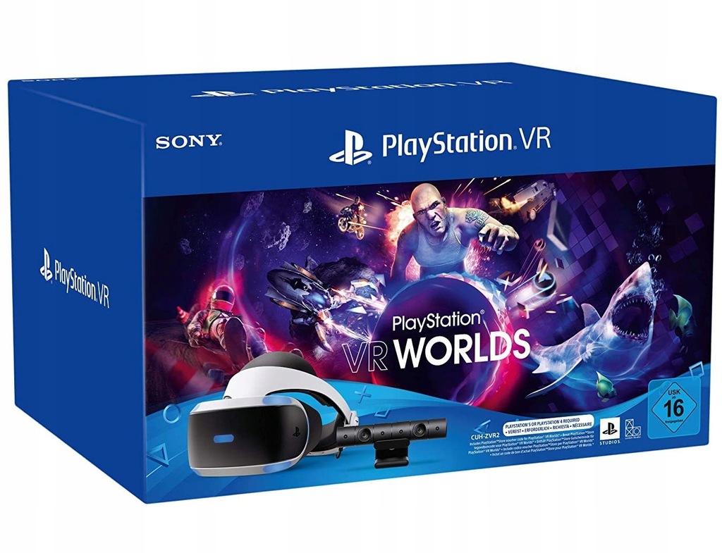 Zestaw Sony Playstation VR CUH-ZVR2 VR2 VR Worlds - 11909462539 - oficjalne archiwum Allegro