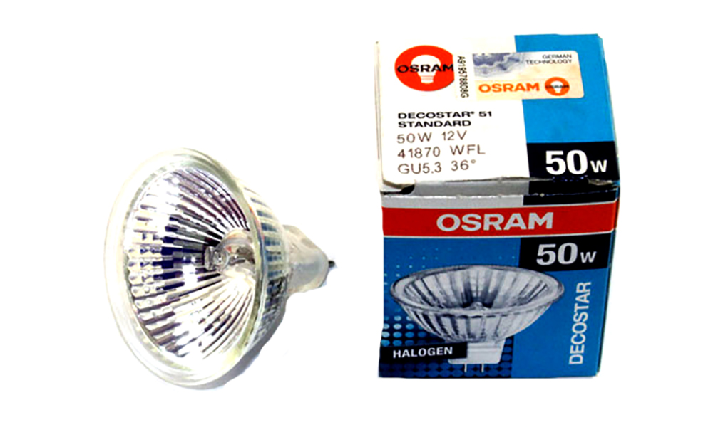 ŻARÓWKA HALOGENOWA OSRAM 50W GU5,3 12V 41870 WFL - 6582542570 - oficjalne archiwum Allegro