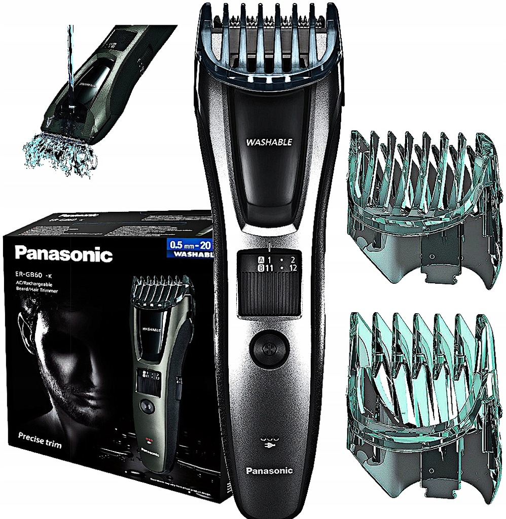 TRYMER PANASONIC ERGB60 WĄSÓW BRODY WŁOSÓW MASZYNK - 7717145888 ...