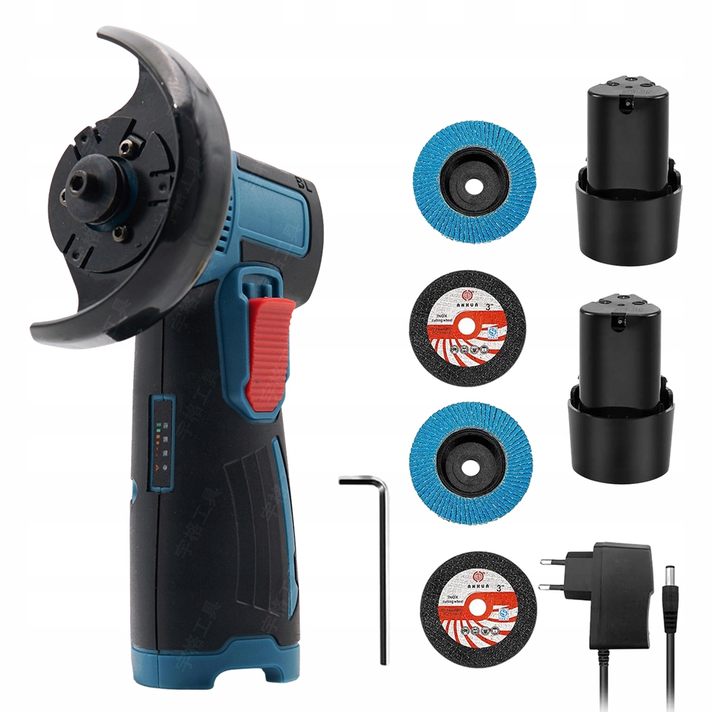 SZLIFIERKA KĄTOWA MINI AKUMULATOROWA BATERIA 12V 19500rpm - 14447345550 ...