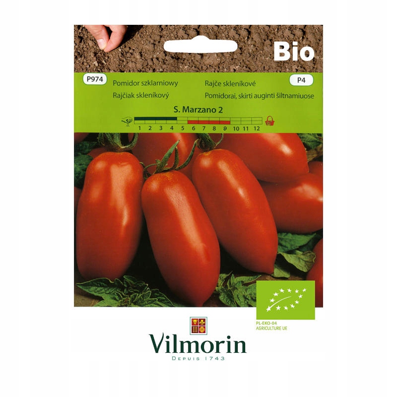 POMIDOR BIO szklarniowy San Marzano2 0.5g VILMORIN - 11785742614 - oficjalne archiwum Allegro