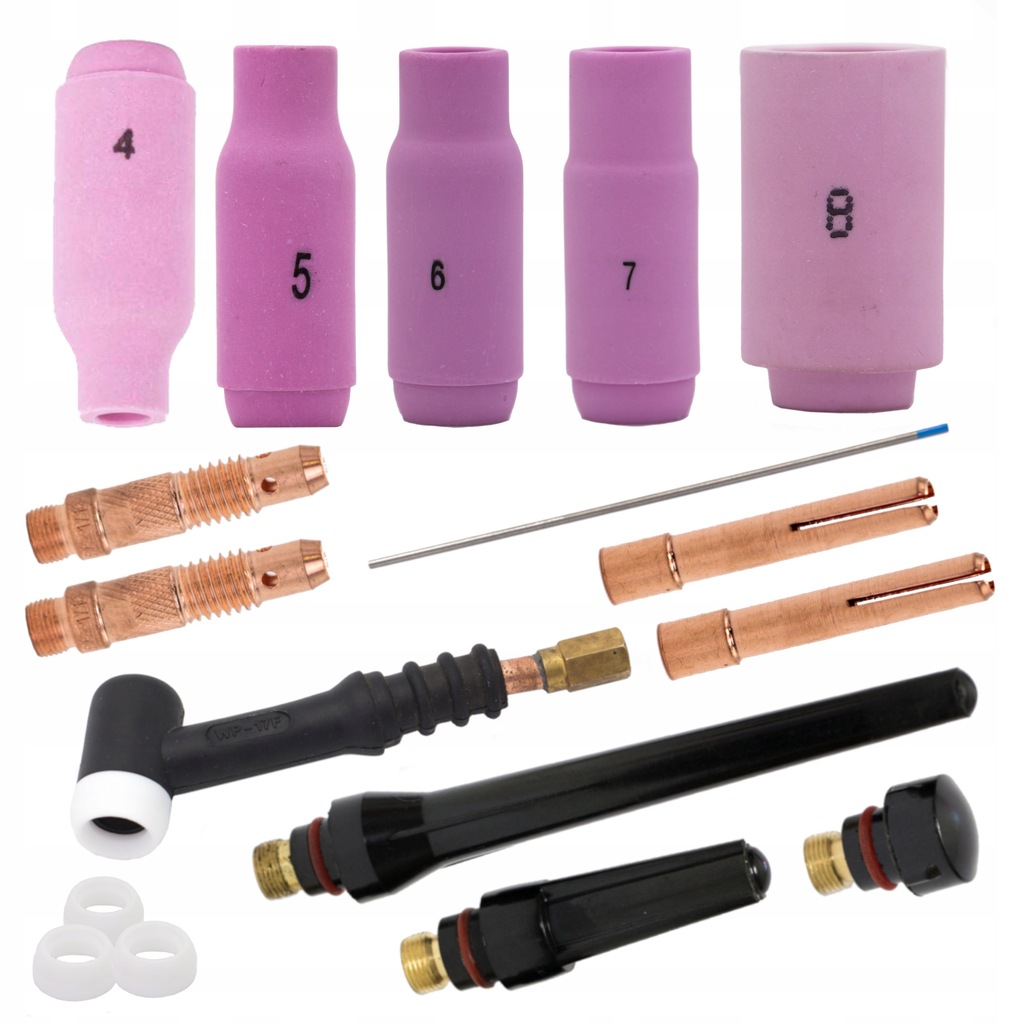 ZESTAW CZĘŚCI DO UCHWYTU TIG SR17/18/26 - 11832673529 - oficjalne archiwum Allegro