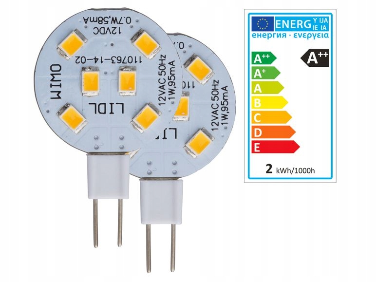 ŻARÓWKA G4 6 led 1W 12V Livarno TALERZYK 2 sztuki - 7783702263 - oficjalne archiwum Allegro