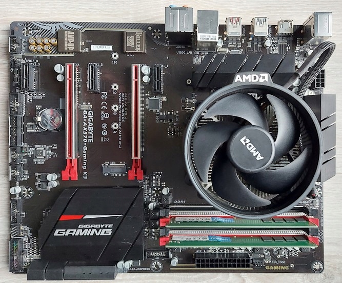 Płyta Gigabyte AX370-Gaming K3, Ryzen 5 3600, 16GB DDR4, 256GB SSD, gw ...