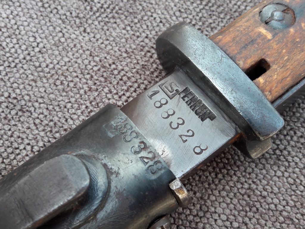 Bagnet polski PERKUN wz.24 / zniemczony / piękny stan / ZGODNY ...