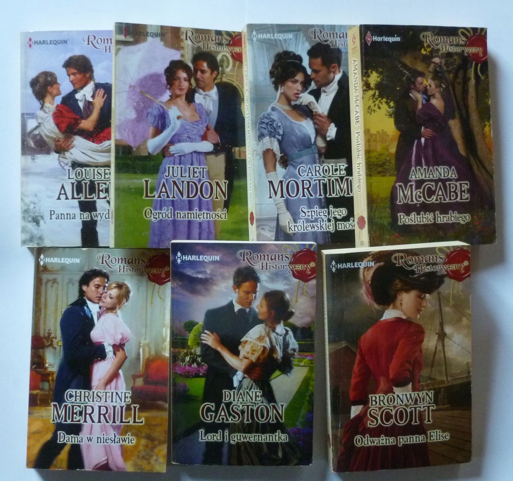 HARLEQUIN ROMANS HISTORYCZNY x 7 (4) - 11939946507 - oficjalne archiwum Allegro