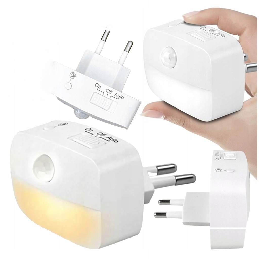 LAMPKA NOCNA LED CZUJNIK RUCHUZMIERZCHU GNIAZDKO 3 TRYBY DO KONTAKTU - 17400855522 - oficjalne ...