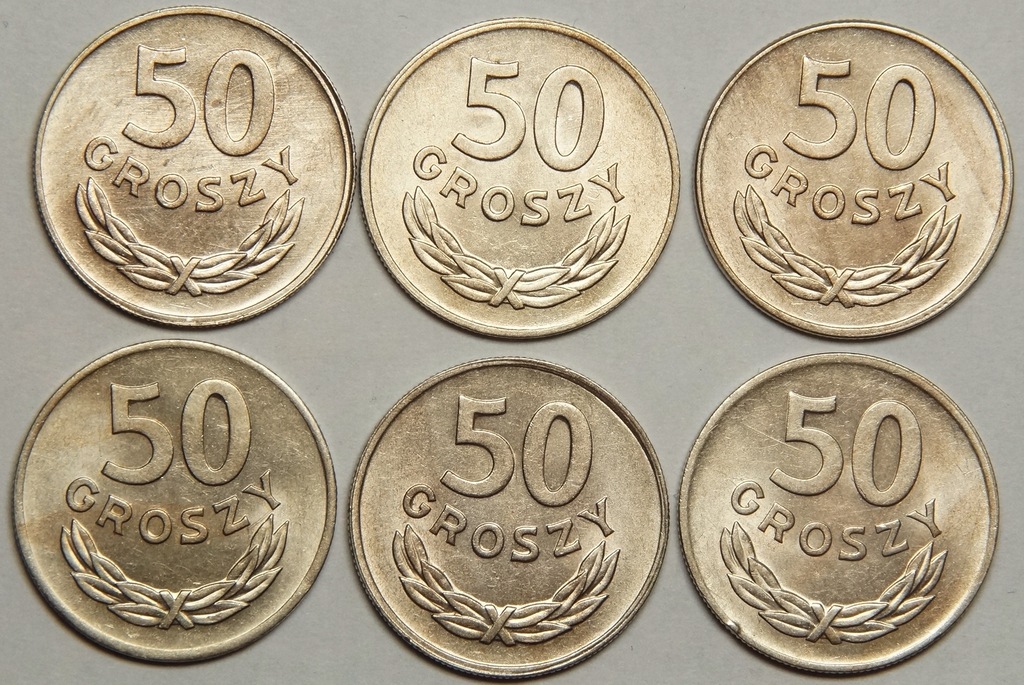 zk 5 sztuk 50 groszy 1949 CuNi - bardzo ładne - 15112344969 - oficjalne archiwum Allegro