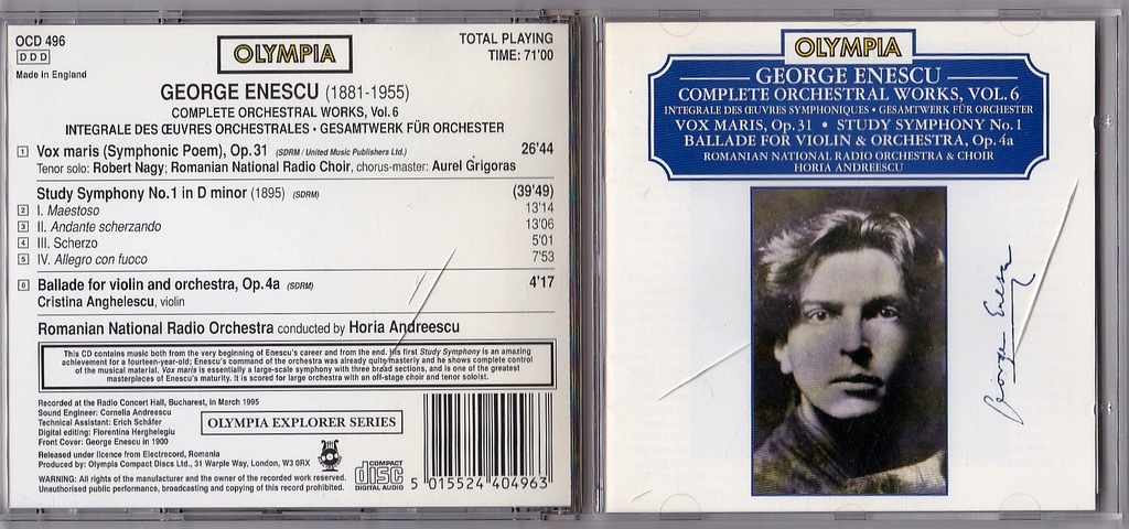 George Enescu Complete Orchestral Works, Vol. 6 - 13335180264 ... George Enescu Complete Orchestral Works, Vol. 6 - 13335180264 ...
