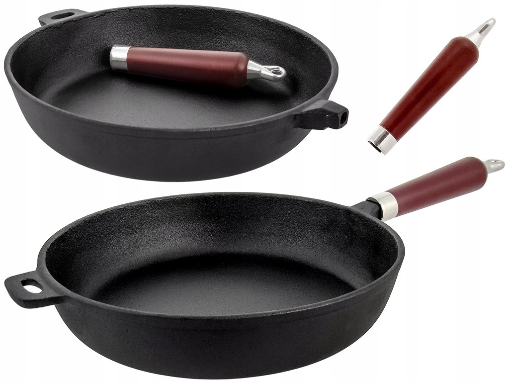 Купить ЧУГУННАЯ СКОВОРОДА, Тяжелая, Глубокая, 20 см, ГАЗОВАЯ ИНДУКЦИЯ ...