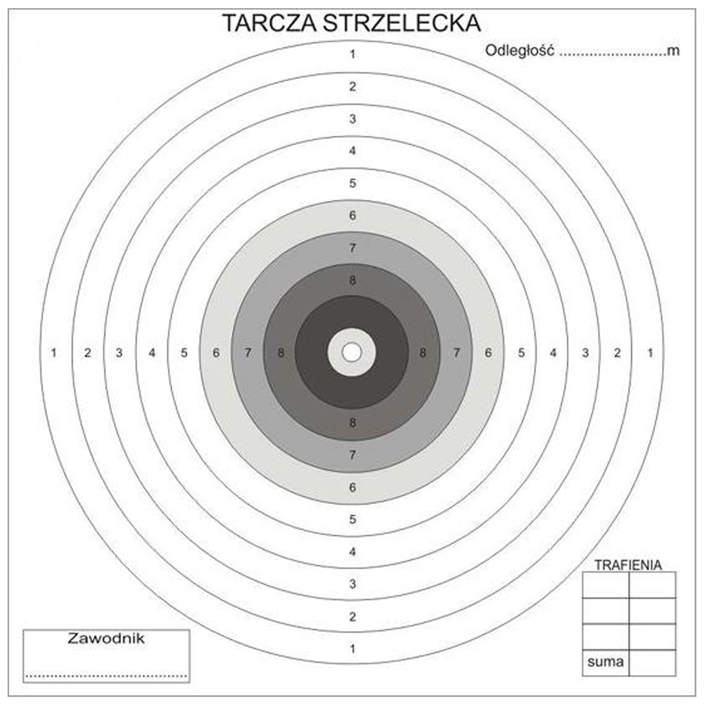 TARCZE STRZELECKIE 14x14 100 szt TEKTUROWE SZTYWNE - 7424484228 - oficjalne archiwum Allegro