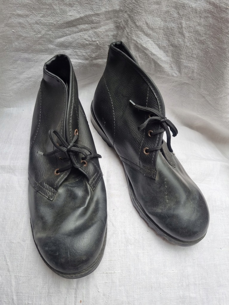 BUTY ROBOCZE OLEJOODPORNE 26 cm PRL SKÓRZANE /232 - 12430984076 ...