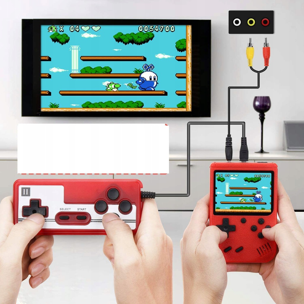MINI KONSOLA RETRO GRA PRZENOŚNA DO TELEWIZORA TV - 12222560715 ...