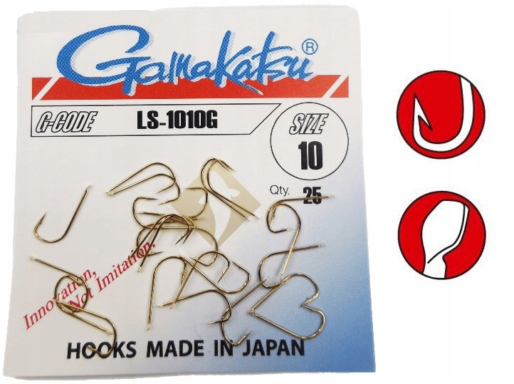 Haczyki z Łopatką Gamakatsu LS-1010G Złote Nr 12 - 14788487092 - oficjalne archiwum Allegro