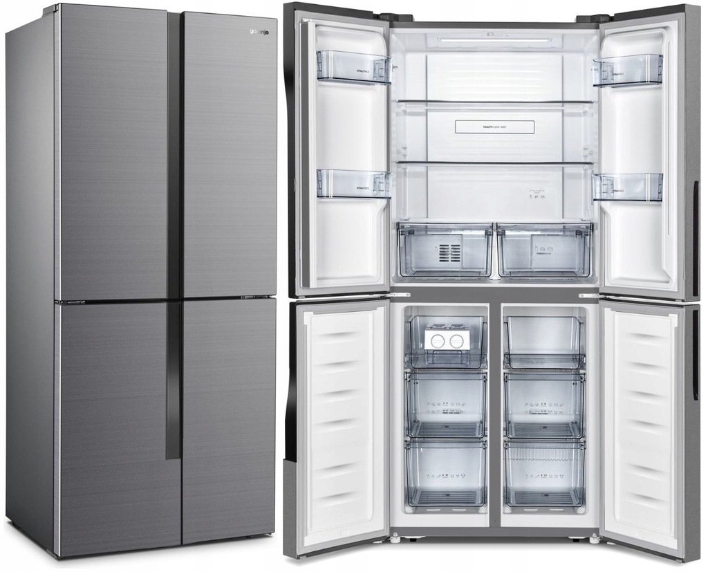 Lodówka Side by Side Gorenje NRM8182MX 427l 80cm - 12817952163 - oficjalne archiwum Allegro