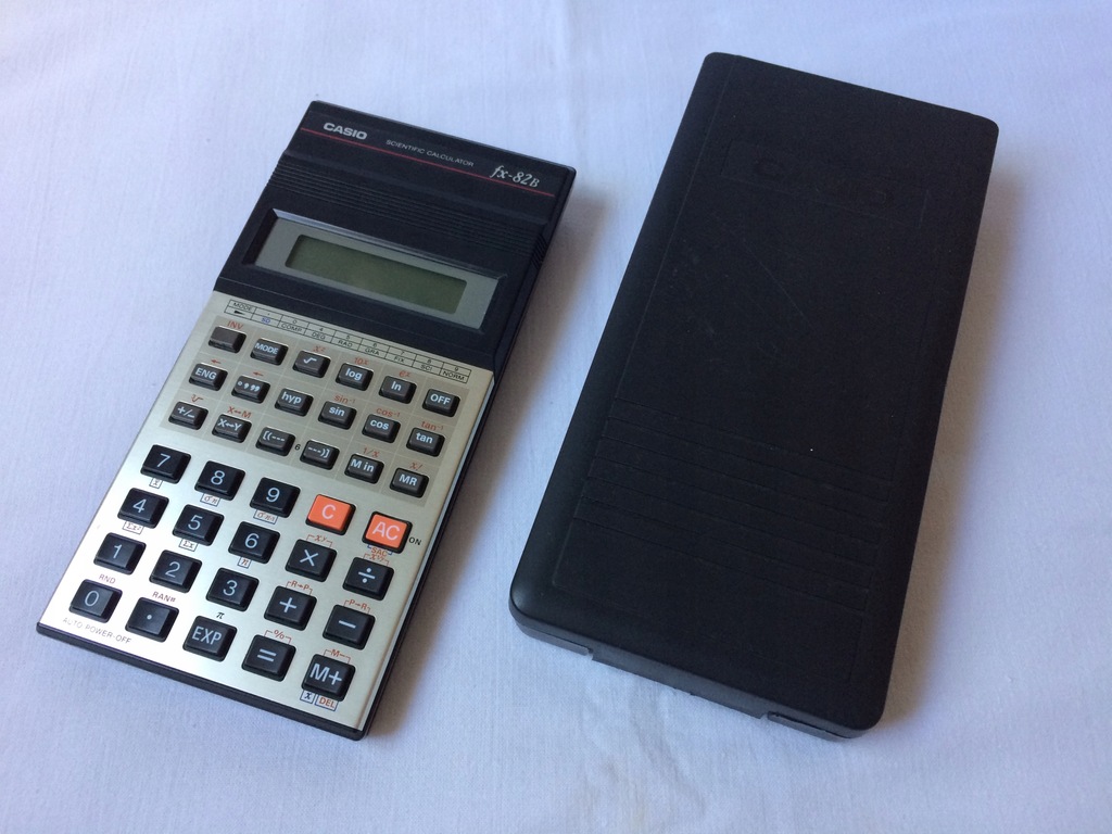 Casio FX-82B kalkulator retro 1989 r. Japan + etui - 12244560938 ...