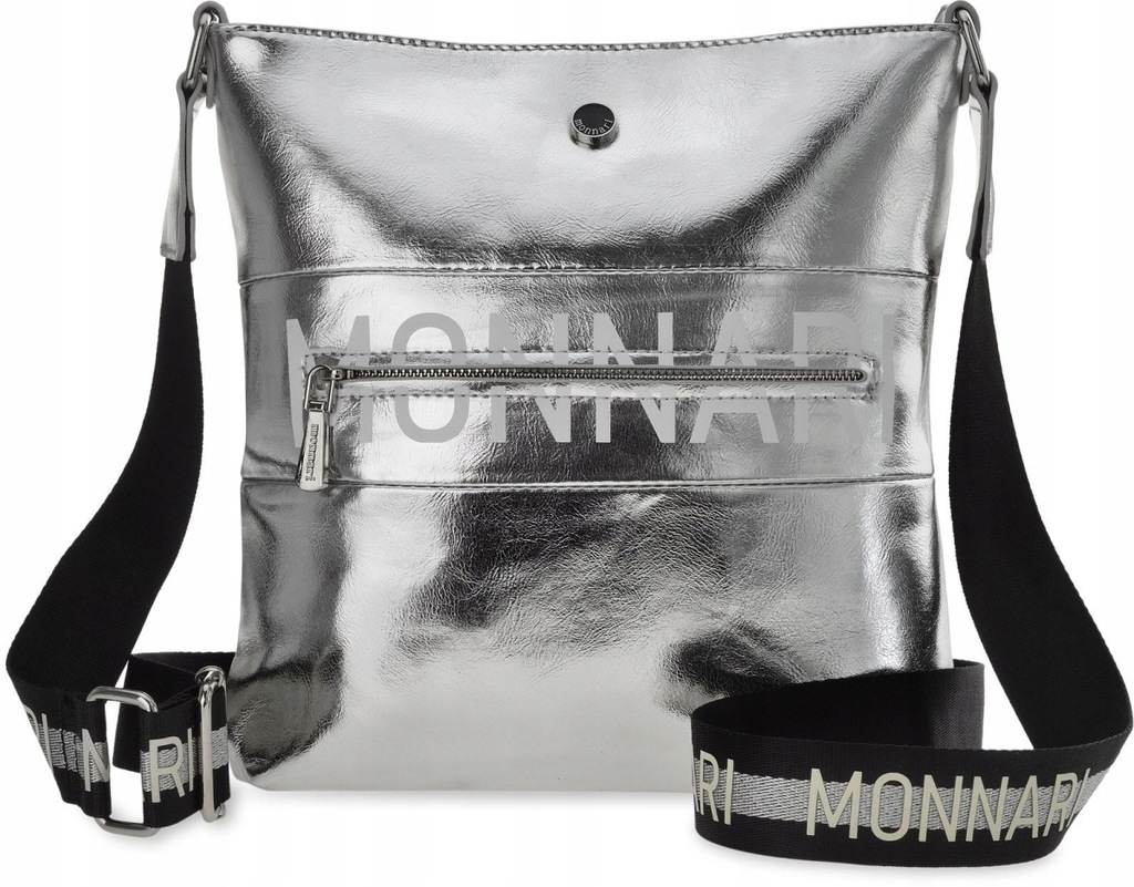 TOREBKA Listonoszka MONNARI Sportowa DAMSKA Pojemna TORBA LOGOWANY PASEK - 13493141826 ...