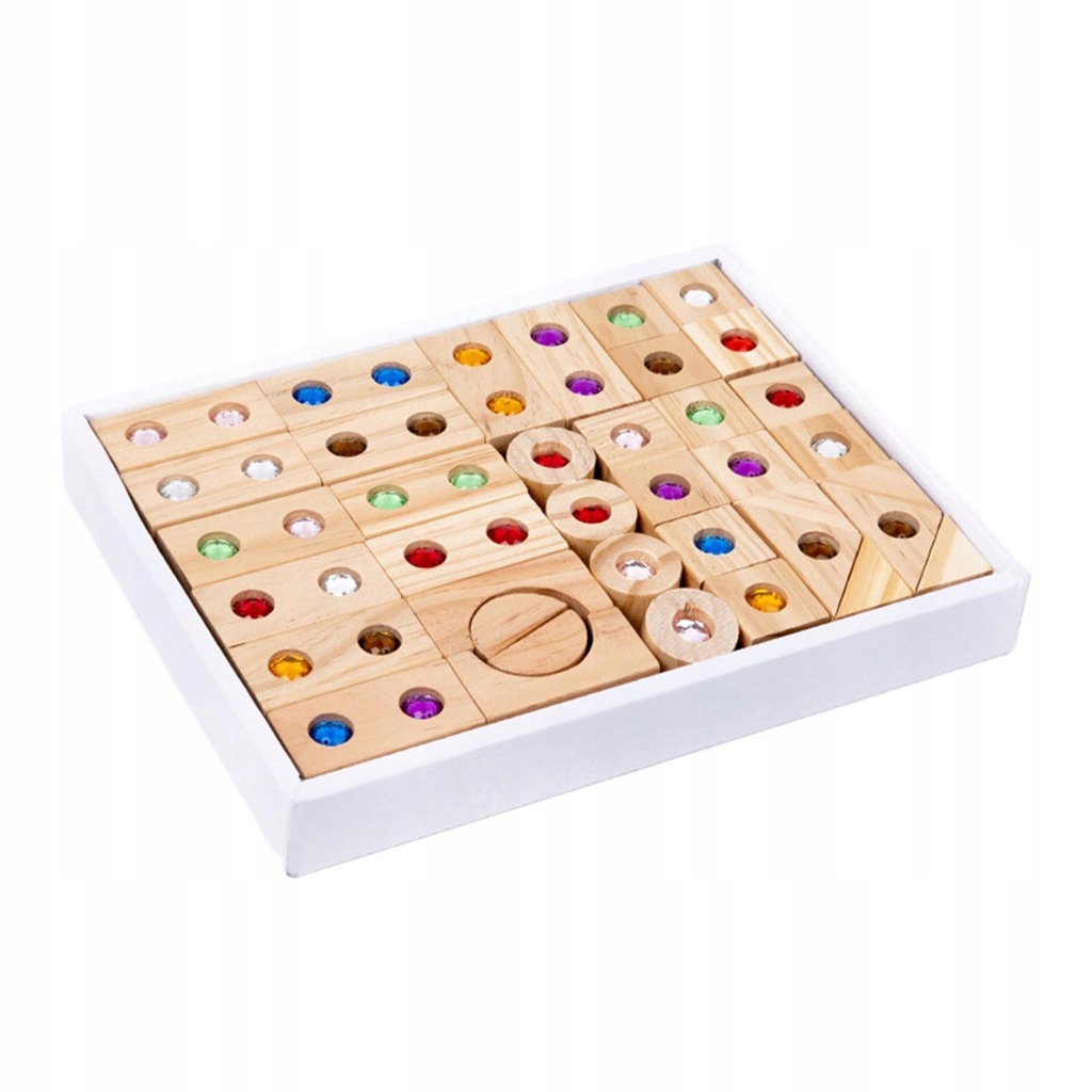 Stacking Building Blocks Creative Wooden 50 Blocks - 13618772541 ...