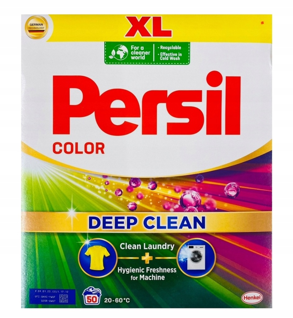 PERSIL COLOR Proszek do prania kolorów DEEP CLEAN 20 - 60°C 3 KG (50 ...