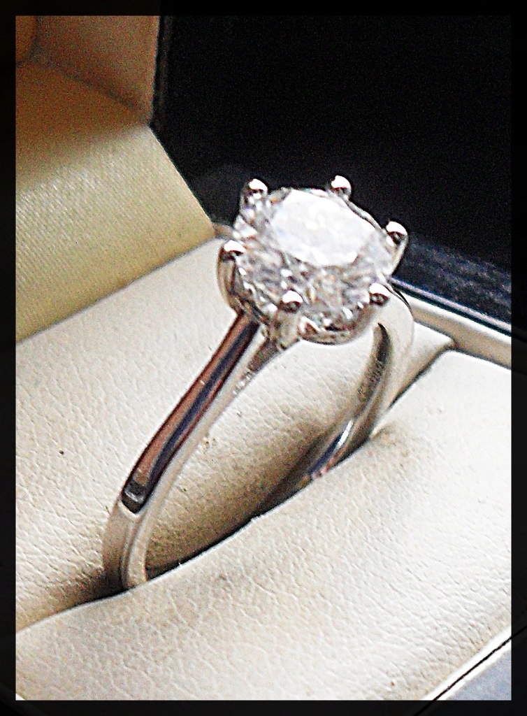 SOLITER BRYLANT 2CT P L A T Y N A PT 950 NAJWYZSZA PROBA PLATYNY ...