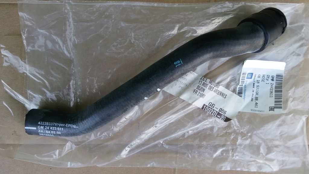 OPEL WĄŻ PRZEWÓD NAGRZEWNICY GM 24423511 ORYGINAŁ - 8345174553 ...