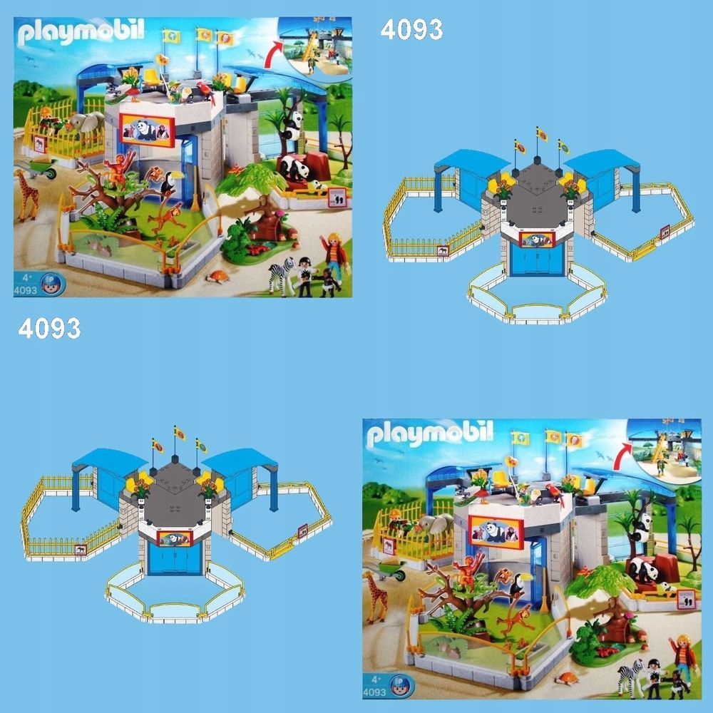 PLAYMOBIL 4093 Ogromne Zoo słoń żyrafa pandy jeże - 7569048104 ...