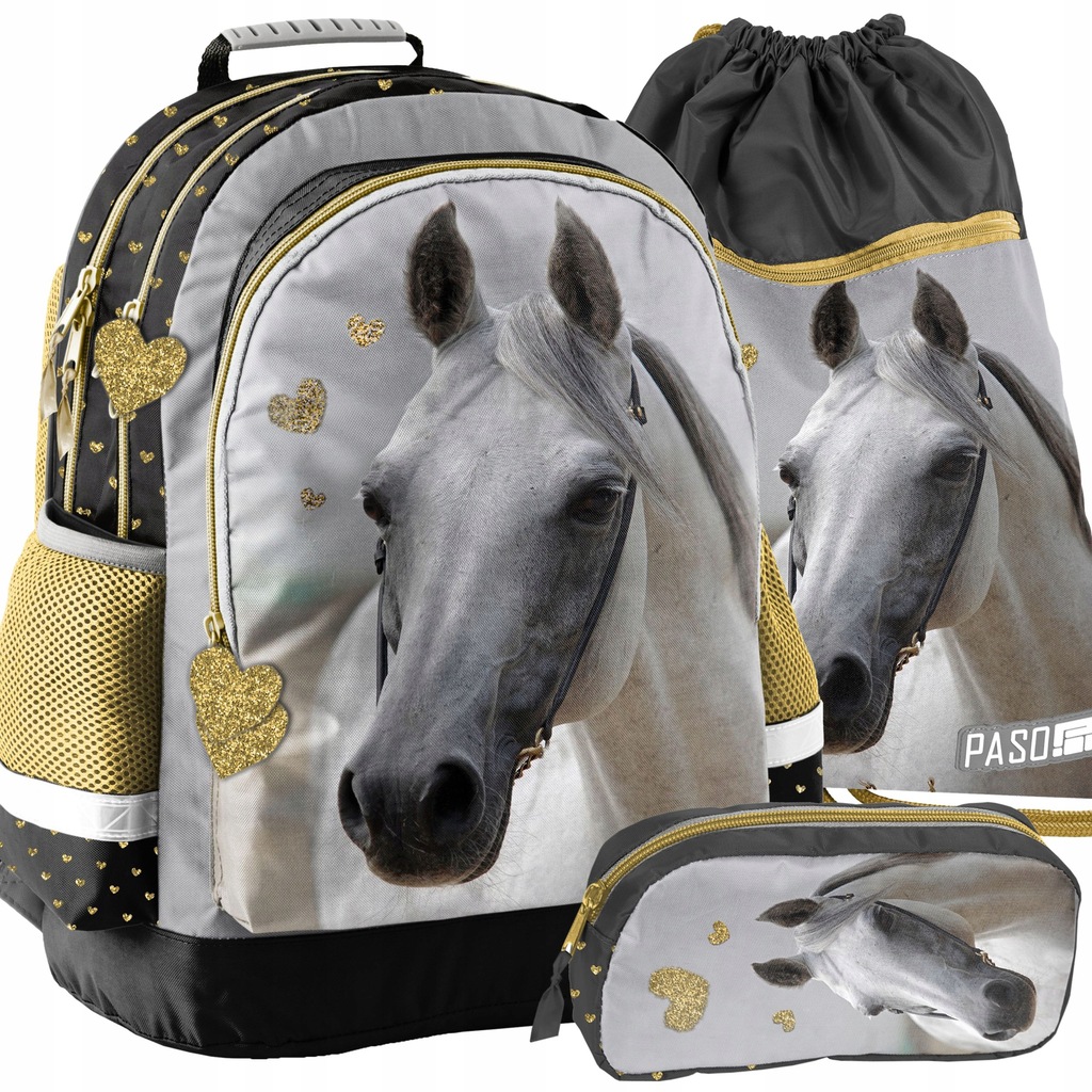 PLECAK SZKOLNY Z KONIEM ZESTAW KONIE KONIK PASO - 7933358641 - oficjalne archiwum Allegro
