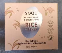 SOQU Moisturize Brighten RICE Extract Cream Kwas hialuronowy Niacynamid ...