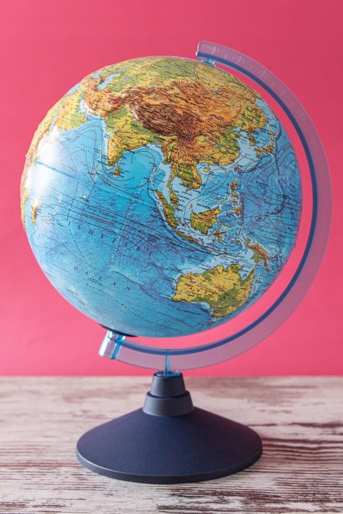 Globus z Mapą Fizyczną i Polityczną 25cm Interakt - 12597833617 ...