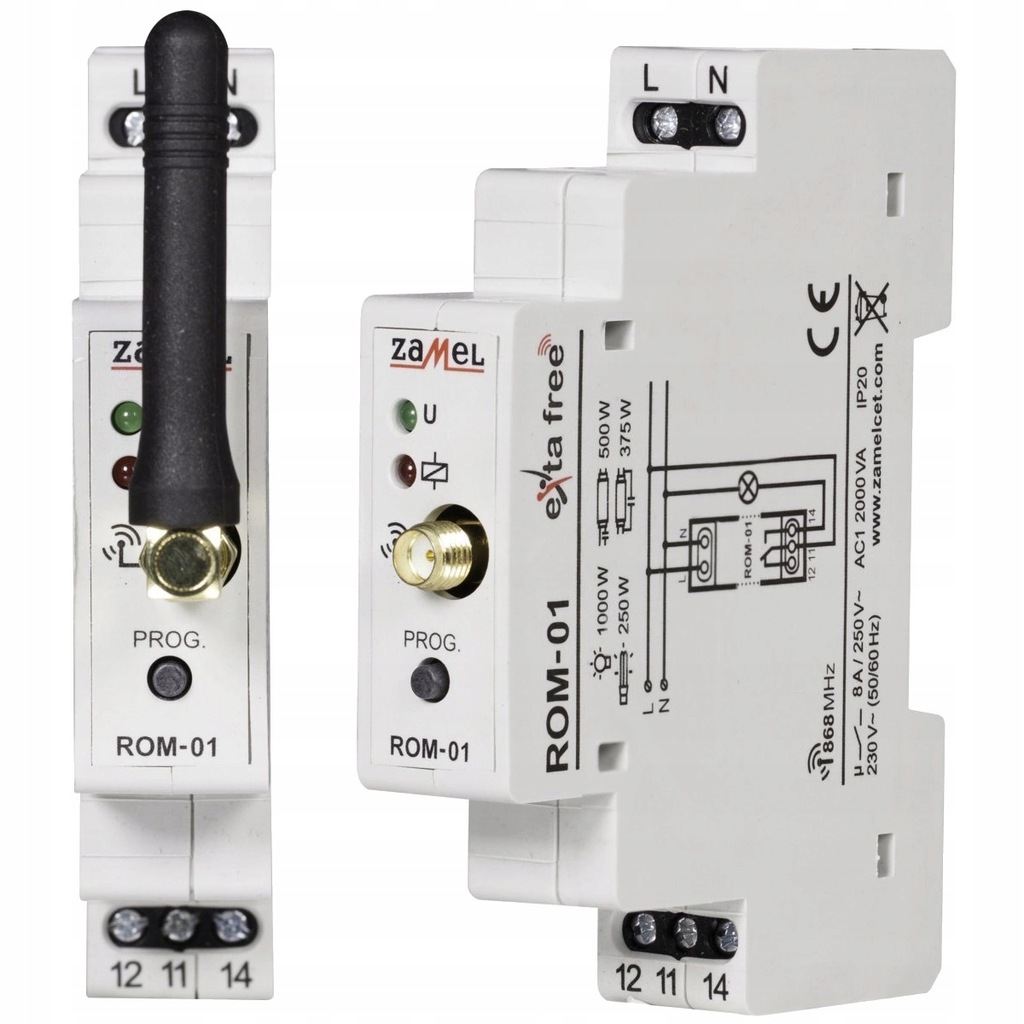 Radiowy odbiornik modułowy ROM-01 1-kanał ZAMEL - 14853997181 ...