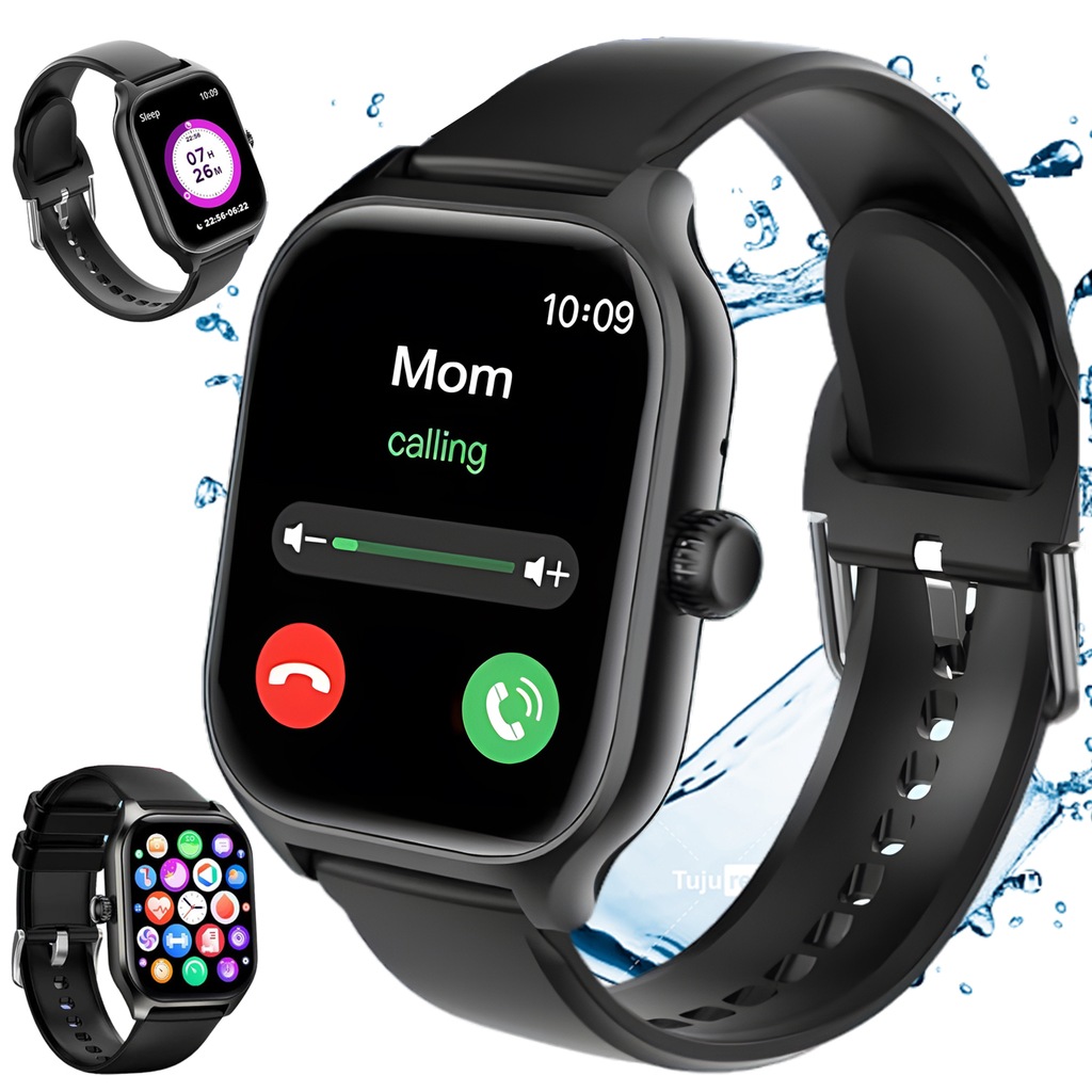 LX306 Smartwatch Z Funkcją Rozmów Bluetooth i Czarnym Paskiem ...