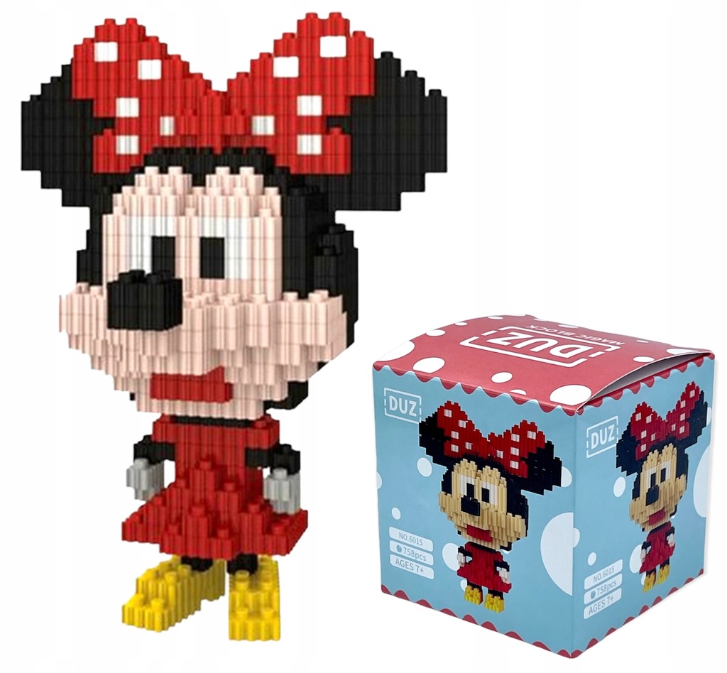MYSZKA MINNIE KLOCKI 3D FIGURKA MODEL 758 element. - 11587276126 ...