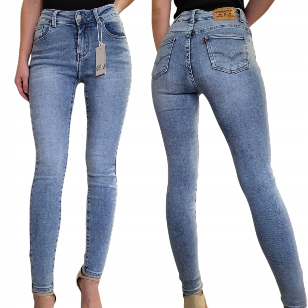 M. SARA life's jeansy spodnie damskie rurki skinny a'la levis M/38 ...
