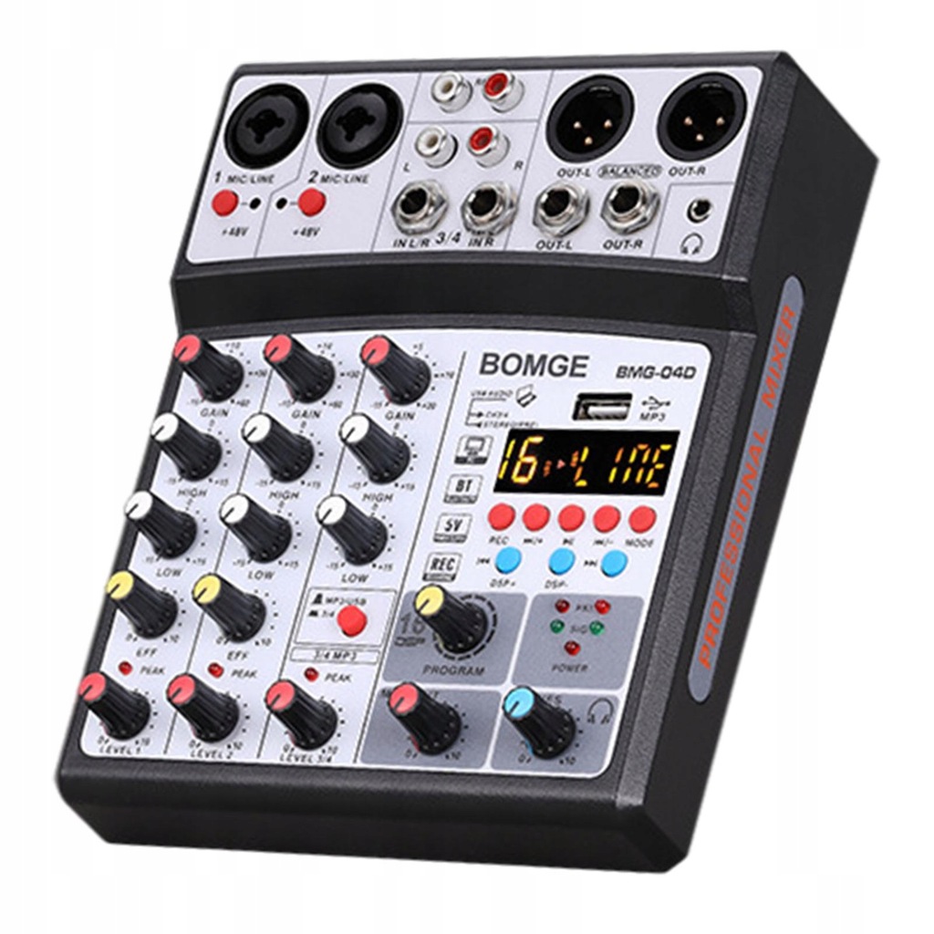 4 Channels Audio Sound Mixer Mixing USB 16DSP - 12929215845 - oficjalne ...