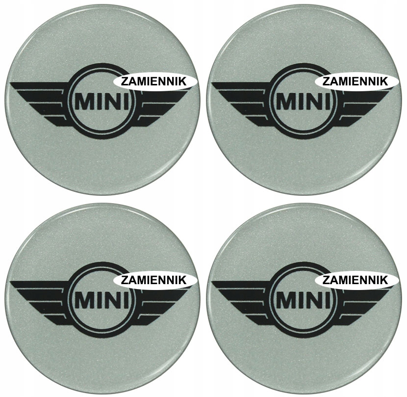 EMBLEMATY naklejki na felgi kołpaki dekle MINI 55 - 12945815494 - oficjalne archiwum Allegro