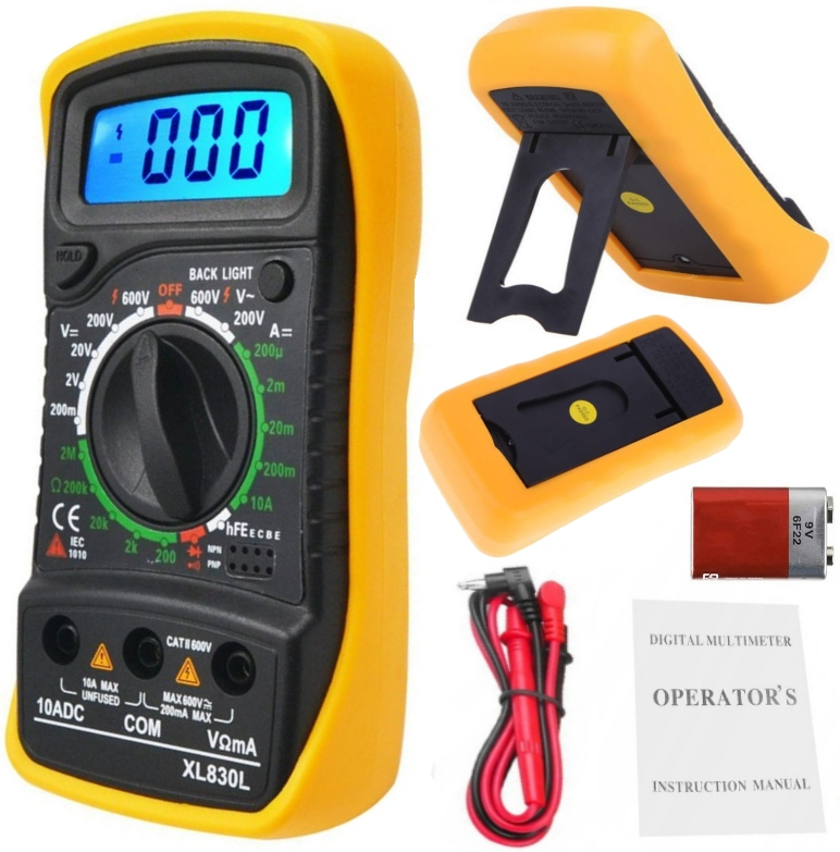 MULTIMETR CYFROWY MIERNIK PRĄDU TESTER NAPIĘCIA - 12788105135 ...